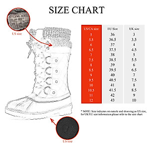 DREAM PAIRS Women's Mid-Calf Waterproof Winter Snow Boots Monte_02,Size 9,Grey,Monte_02