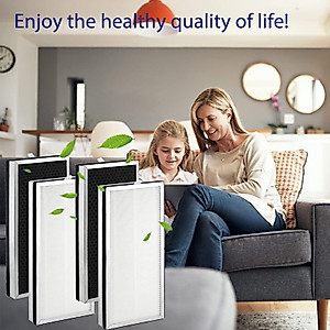 4 Pack MA-40 True HEPA Replacement Filter…