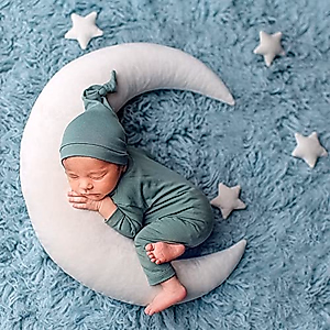 IGMaryBox Baby Moon Star Pillow Newborn Posing Pillow Newborn Photography Prop Newborn Photography Posing Pillows Newborn Photography Props Set (White)