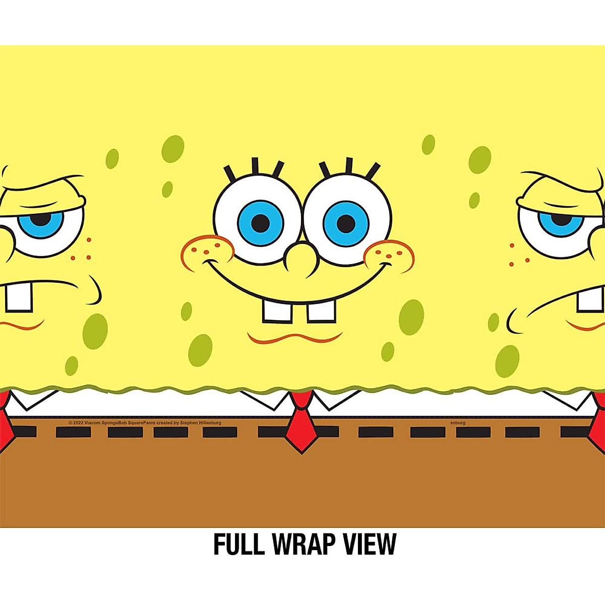 LOGOVISION Spongebob Official Dual Face Logo 24 oz Insulated Canteen Water Bottle, Leak Resistant, Vacuum Insulated Stainless Steel with Loop Cap, Black