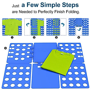 Shirt Folding Board Tshirt Folding Board t Shirt Folder Clothes Folding Board Plastic Laundry Folder Home Storage Tool for Adults and Children, Blue