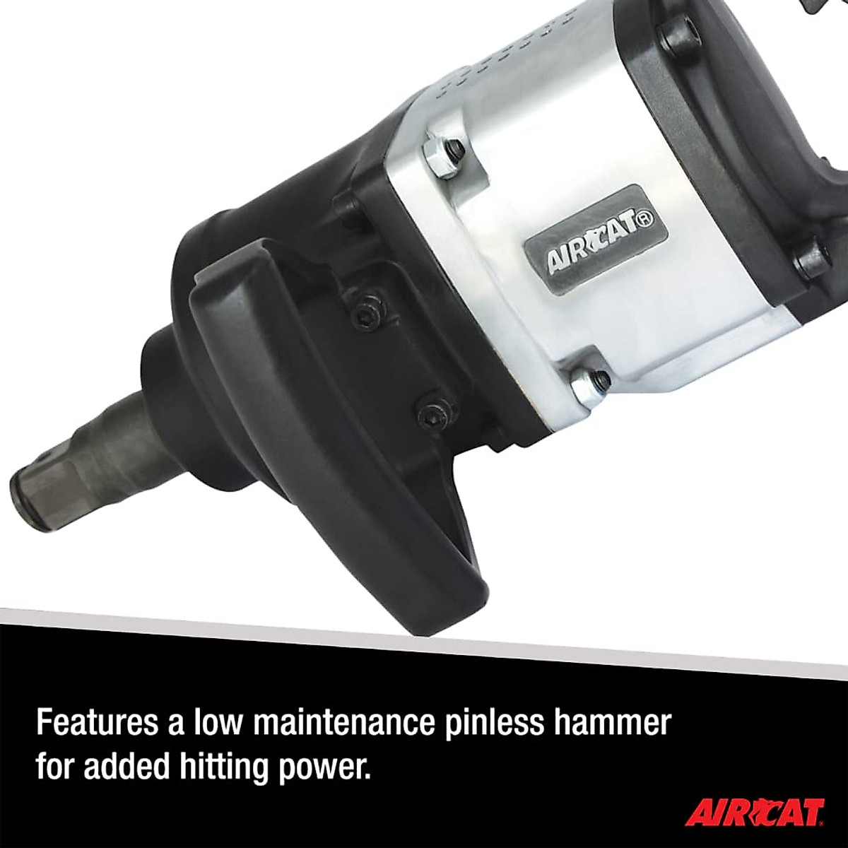 AIRCAT Pneumatic Tools 1992-1: 1-Inch Straight Impact Wrench with Pinless Hammer Mechanism 2,000 ft-lbs - Standard Anvil