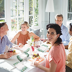 100 Pieces Eucalyptus Napkins 3 Ply Sage Green Paper Napkins Disposable Hand Towels Green Leaves Dinner Paper Decorative Guest Napkins Bathroom for Kitchen Cocktail Parties Bridal Shower