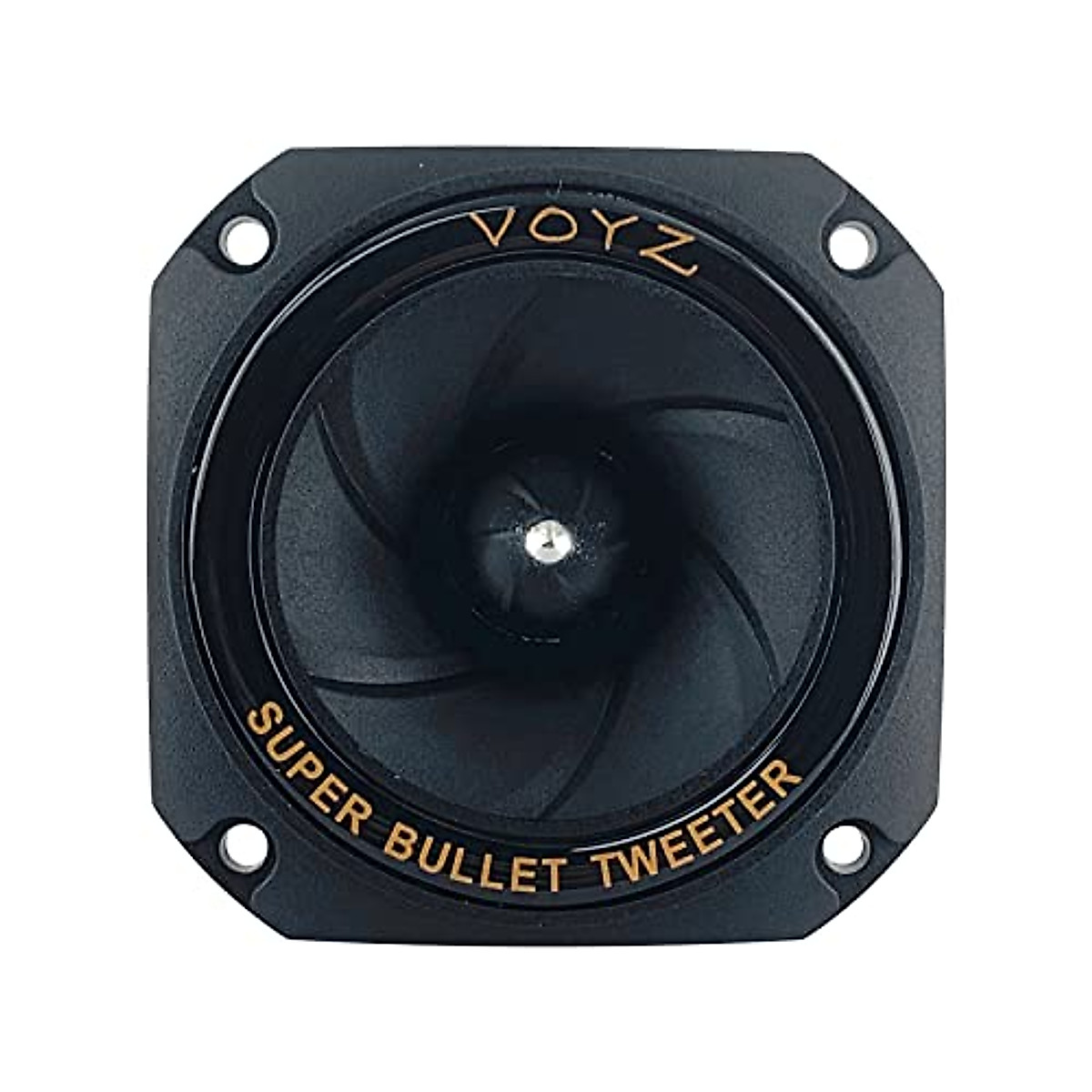 VOYZ 400 Watt 3.5” Piezo Super Horn Tweeters Aluminum Diaphragm 4-8 ohms - Black Housing with Capacitor 1 Pair (2pcs) (PET-1943)