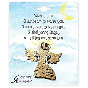 Cathedral Art BA313G January/Garnet Birthstone Angel Pin, 1-1/2-Inch