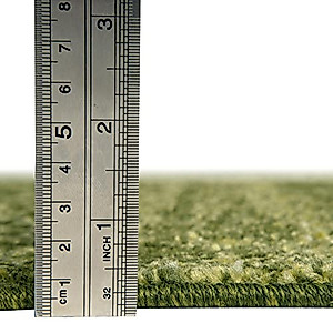 Rugs.com Angelica Collection Rug – 5' x 8' Green Medium Rug Perfect for Bedrooms, Dining Rooms, Living Rooms