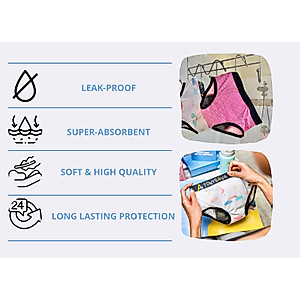 Tony and Ava Potty Training Underwear for Girls, Moisture-Wicking, Soft Cotton Toddler Training Underwear - Breathable, Reusable Training Pants - Small - White