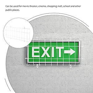 Uonlytech Emergency Light Protection Cover Wall Mount Air Conditioner Light Protective Cover Steel Wire Guard Exit Sign Protector Signal Light Wire Guard Emergency Signal Light Wire Guard