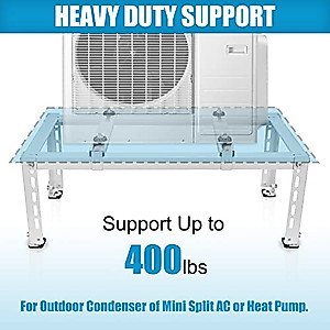 Air Jade Mini Split Stand for 9,000-24,000 BTU Ductless Mini Split Air Conditioner Heat Pump, Heavy Duty Mini Split Ground Stand, 400 lbs