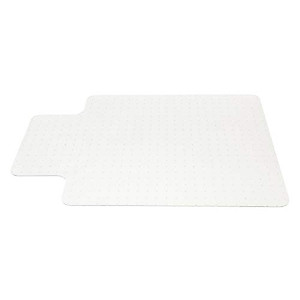HON Basyx Commercial-Grade Polycarbonate Chair Mat with Lip for Low Pile Carpet, 36" x 47", Clear
