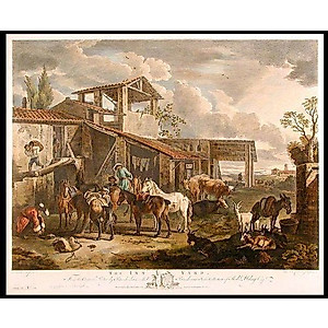 The Inn Yard. From the Original Picture by Peter de Laδr, called Bamboccio; In the Collection of Robt. Udney Esqr.