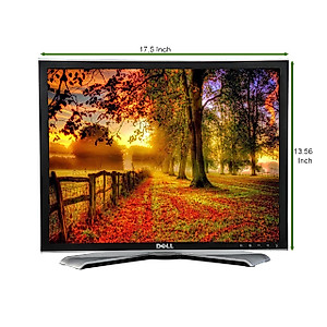 Dell 20 Inch Computer Desktop Tower LCD 20 Inch Monitor, VGA, DVI Ports, 5ms Response time, 1680 x 1050 Resolution, 170° /178° Viewing Angle (Renewed)