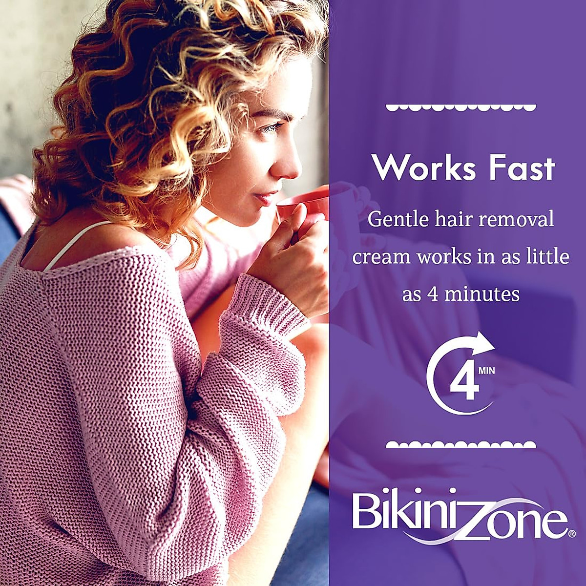 Bikini Zone Crème Hair Remover for Intimate Areas, 2 Oz, 3 Pack