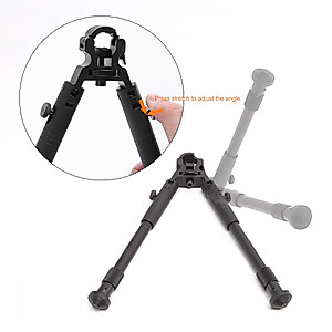 Nabila Clamp-on Bipod for Rifles/Gun Holders 6-9 inch Folding Hard Bipod Adjustable Height Rubber Feet Metal Universal Mount