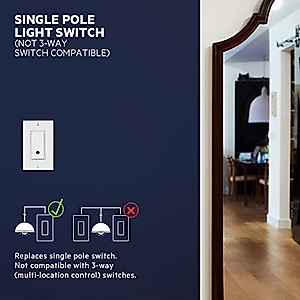 Wemo F7C030fc Light Switch, WiFi enabled, Works with Alexa and the Google Assistant