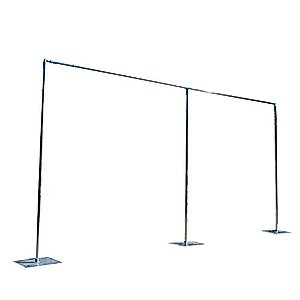 WUPYI Professional Backdrop Stand Pipe Kit,10'x10'/10'x 20' Heavy Duty Background Support System Curtain Frame Telescopic with Steel Base for Wedding Party Photography Trade Show Display (10'x 20')