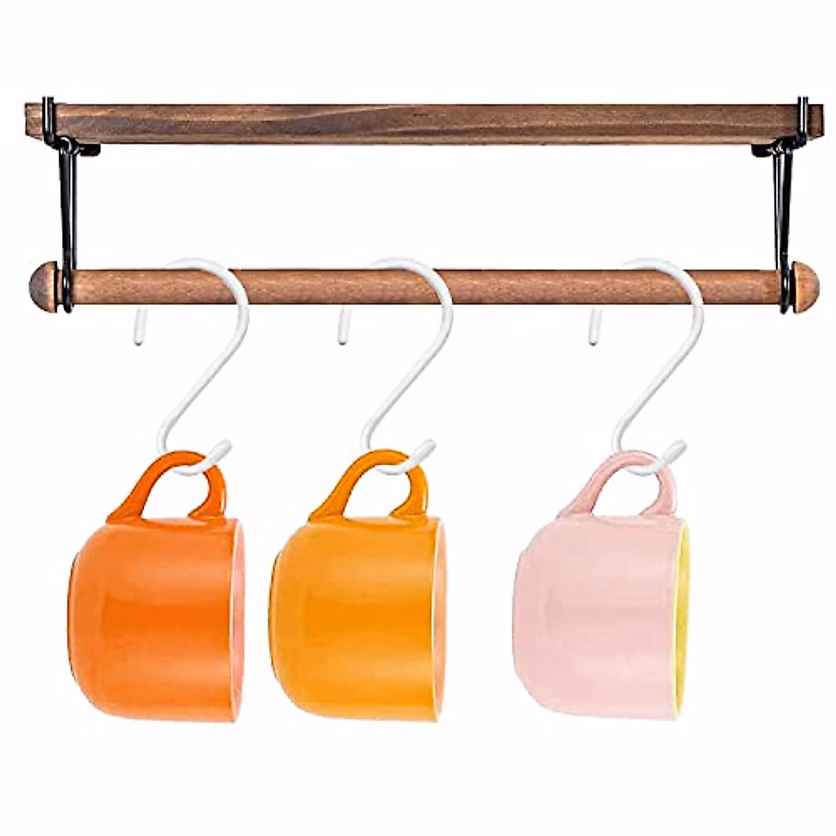 Mzekgxm Large Heavy Duty White S Hooks for Hanging, 6 inch Non Slip Vinyl Coated Metal Closet S Hooks for Hanging Plants Outdoor Lights and Kitchen Pot Pan Cups Closet Towels Jeans Hats (4 Pack)