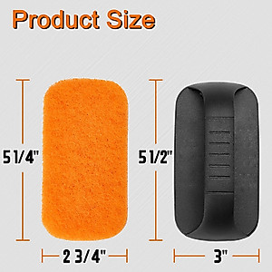 16-Piece Griddle Cleaning Kit for Blackstone, Flat Top Grill Cleaner - 15 Scrubber Pads and 1 Handle, Easy Cleaning on Hot or Cold Surfaces