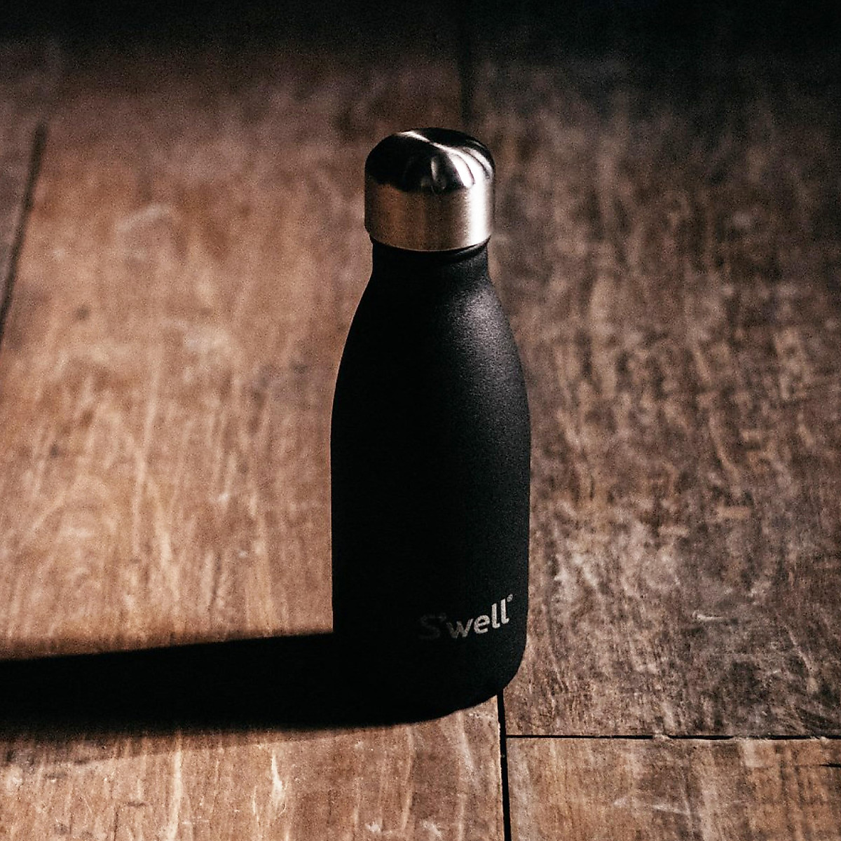 S'well Stainless Steel Water Bottle, 9oz, Onyx, Triple Layered Vacuum Insulated Containers Keeps Drinks Cold for 24 Hours and Hot for 12, BPA Free, Perfect for On the Go