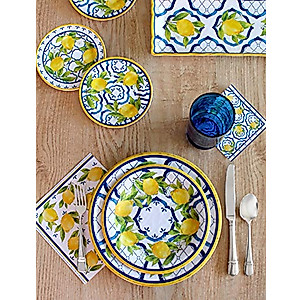 Le Cadeaux Melamine Rectangle Serving Platter 18 by 7 inch, Palermo