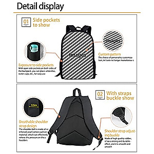 Bulopur Colorful Bats School Backpacks for Teen Girls, Sratty Night Bookbag 3Pcs Lunch Bag Pencil Case, Multicolor Durable Kids Boys Rucksack Student School Bag Set