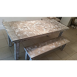 Farm Table with Spindle Legs - Solid Wood Trinity Class Table