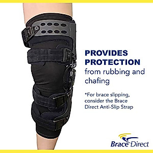 Brace Direct Knee Brace Undersleeve Closed Patella Protects Skin from Abrasions and Irritations, Easy to Use, Comfortable, Breathable, Lightweight, Flexible, and Non Slip Material