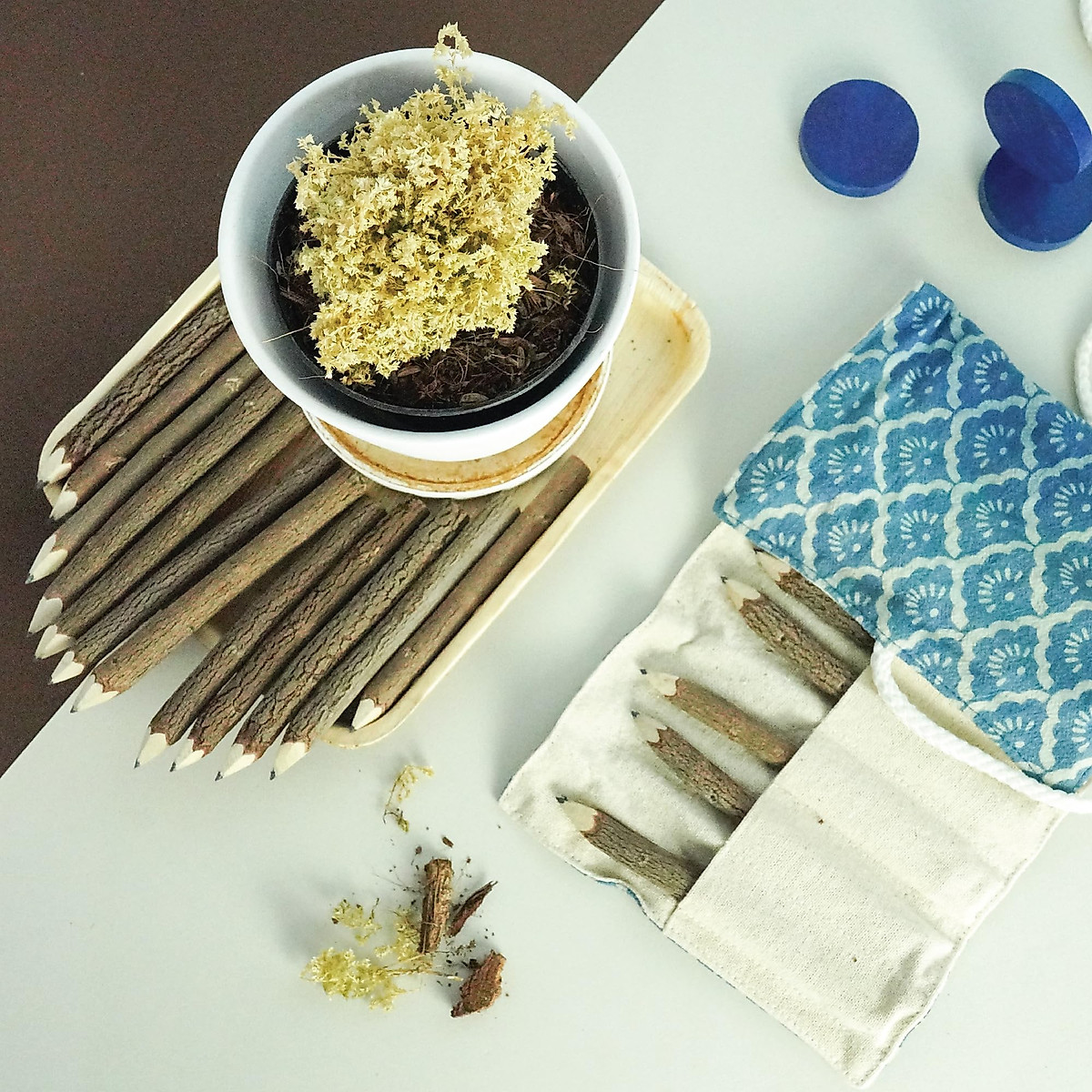 BSIRI Pencil Wood Favors of Graphite Wooden Tree Rustic Twig Pencils Unique Birch of 12 Camping Lumberjack Decorations Party Supplies Novelty Gifts as a Natural Pencil Gifts for Kids in Classroom