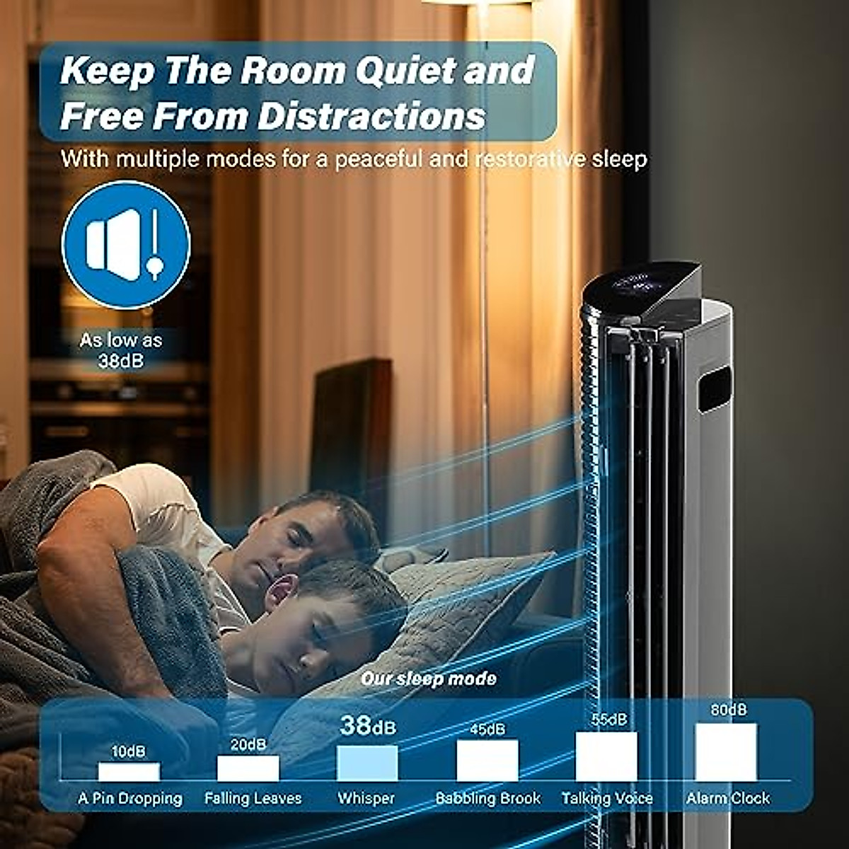 Simple Deluxe 40 Inch Oscillating Tower Fan for Bedroom, 6 Speeds Standing Fan with Essential Oil Diffuser, 30ft/s Velocity Cooling Fan for Indoors with Remote, 15H Timing, 3 Modes