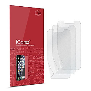 iCarez HD Anti Glare Matte Screen Protector for iPhone 13 Mini 5.4-Inches [3 Pack] (Case Friendly) Premium No Bubble Easy to Apply with Hinge Installation (Premuim)