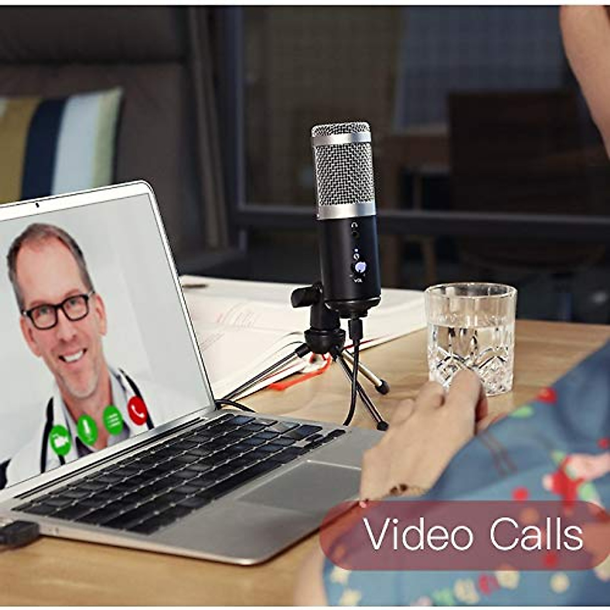 n/a Microphone USB Condenser Microphones for Laptop Computer Recording Studio Streaming Gaming Videos