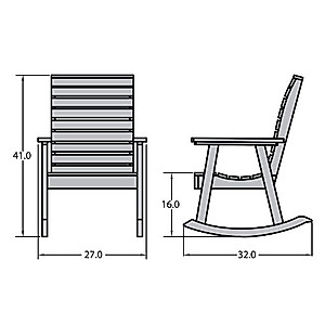 Highwood AD-RKCH2-NBE Weatherly Rocking Chair, Nantucket Blue