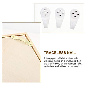 Wakauto 3pcs Wooden Floating Shelf House Shaped Wooden Shadow Cubby Box Display Shelf for Living Room Bedroom Home White