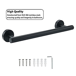 Towel Racks, Towel Rack Towel Holder Towel Rack for Bathroom Towel Rail Bathroom Towel Rack Wall Mounted Kitchen Bathroom Shelf Storage Rack Anniversary/Schwarz/a