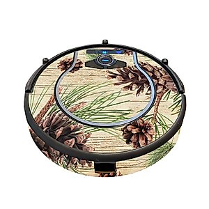 MightySkins Skin Compatible with Shark Ion Robot 750 Vacuum Minimal Coverage - Pine Collage | Protective, Durable, and Unique Vinyl wrap Cover | Easy to Apply, Remove | Made in The USA