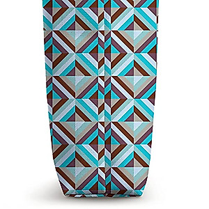 Blue and Brown Patchwork Quilt Cozy Pattern Tote Bag