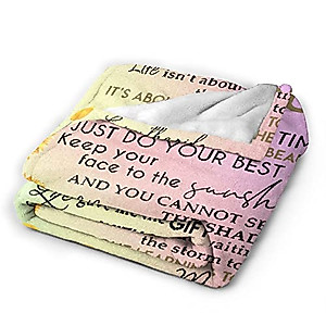 Sunflower Blanket to My Daughter from Mom Super Soft Warm Fuzzy Letter Printed Fleece Throw Blankets for Bed Couch Office Travel Daughter Gifts for Birthday Holiday Christmas 60"x50"