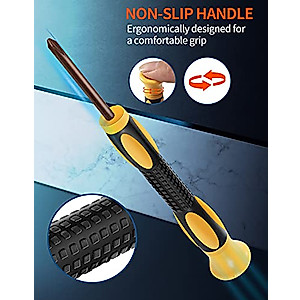 Cleaning Repair Tool Kit for PS4 PS5-12 in 1 TR8 TR9 T8 T9 Torx Security Screwdriver with PH00 PH0 PH1 Set, Thumb Cap, Tear Down Accessories for Playstation 4 5 3 PS3 Console, Controller