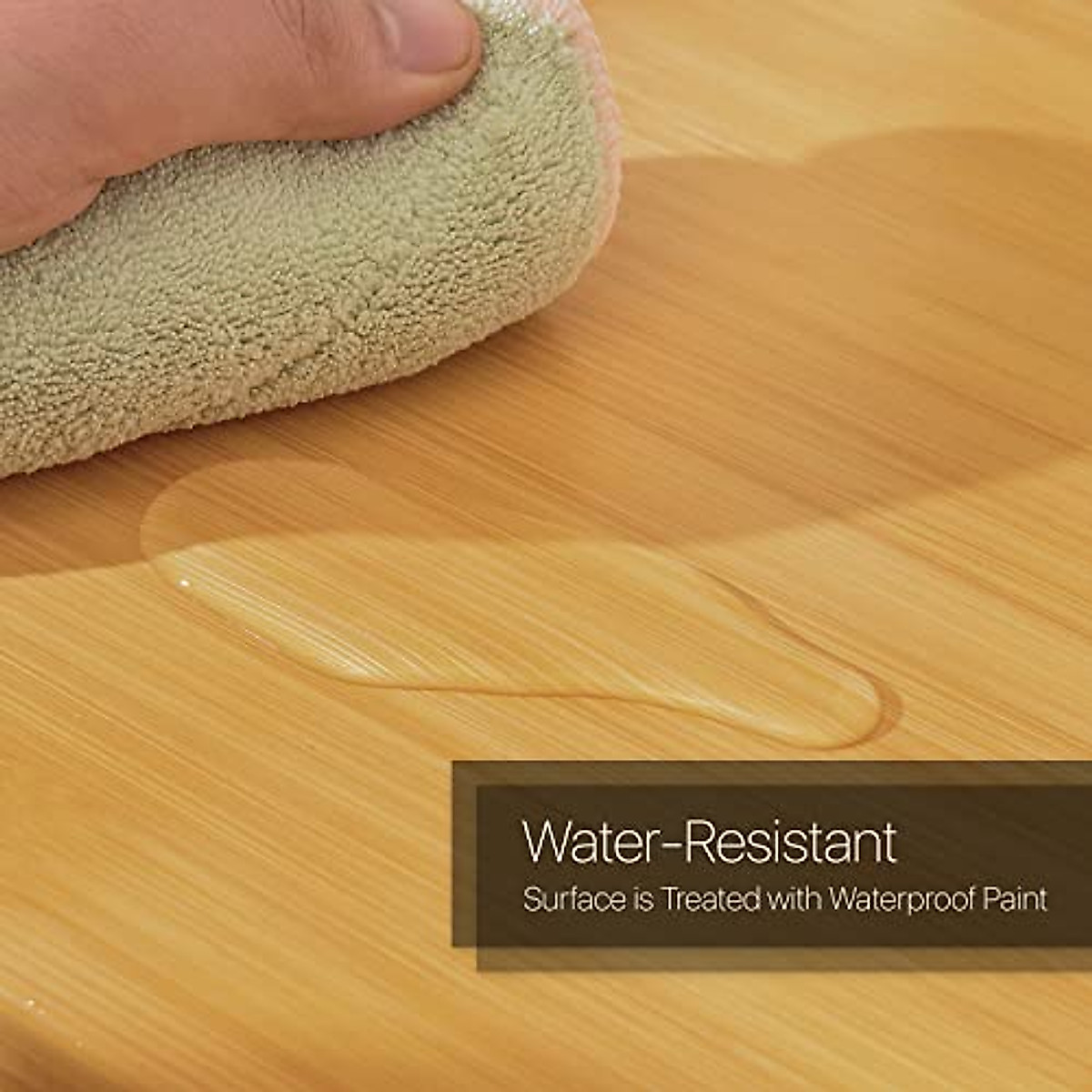 MoNiBloom Garment Rack with Drawers and Hooks, Bamboo Clothes Racks Storage Shelving Organizer Unit for Bedroom Laundry Room Guest Room, Natural