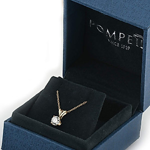 Pompeii3 14k Yellow Gold 1/2 Ct Diamond Round-Cut Solitaire Pendant Women's Necklace