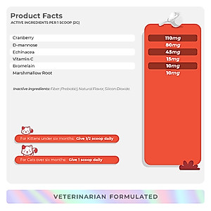 Cranberry for Cats - Incontinence Support, Urinary Tract Support, Cat UTI, Bladder Support, 120g Powder (for Cats)