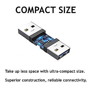PENGLIN 2Pack USB 3.0 Panel Mount Coupler, USB Pass Through Connector, Female to Female Bulkhead Extension Adapter with Water/ Dustcap