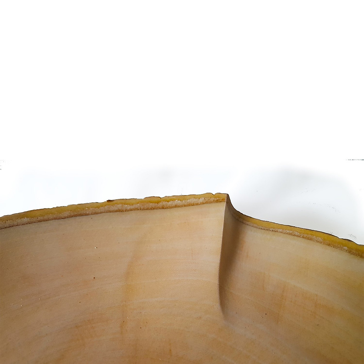 roro Handcarved Mango-Wood Creased Serving Plate with Bark Edges, 12" L x 12" W