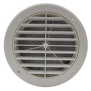 RecPro RV AC Vent 5" Side Vent | Optional Charcoal Filter | White | Camper AC Vent (5 Pack, with Charcoal Filter)