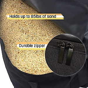 Trademark Innovations UMBSE-WT-SQ 18" Square Fillable Detachable Umbrella Base Weight, Black