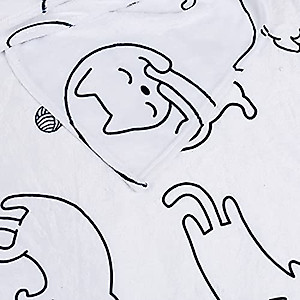 Cat Blanket for Girls and Women - Funny Cat Gifts for Cat Lovers, Cute Animals Pet Pattern Kids Kawaii Room Decor Cat Theme Soft Flannel Throw Blanket 60 x 50 Inch