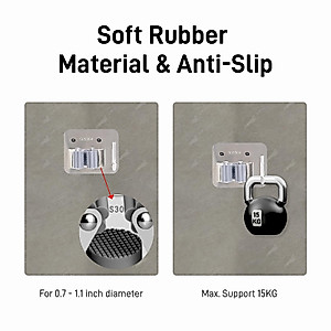 Bntyok 5 Pack Broom Holder Heavy Duty Stainless Steel Broom Hanger with Hooks Screw Drilling Rust Resistant Mop and Broom Holder Wall Mount for Bathroom Kitchen Laundry Room Garage - Silver