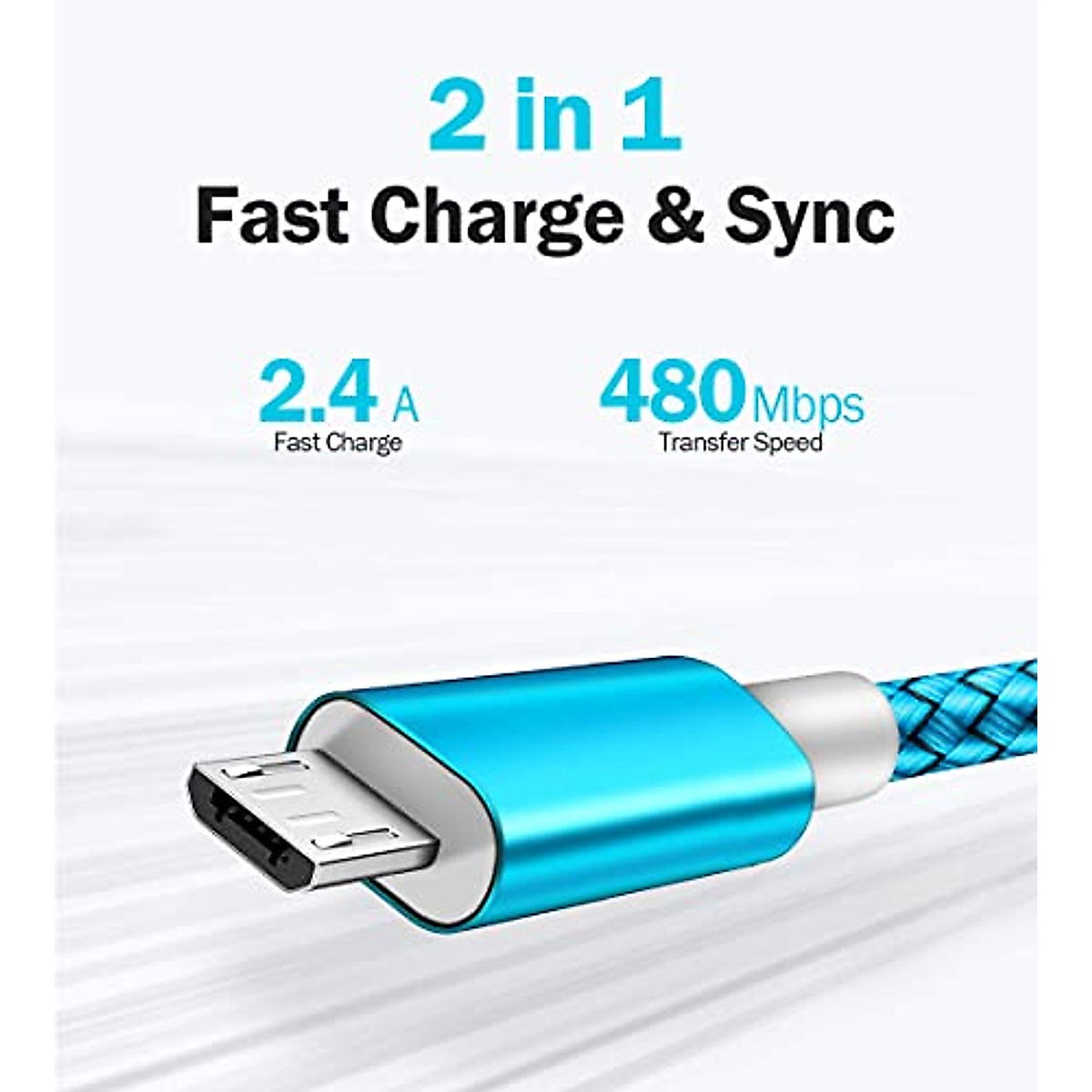 Micro USB Cable 2pack 6ft Android Charger Cord Fast Quick Charging for Samsung 2016 Tab A 7.0 10.1, E 8.0, Kindle Fire Hd Hdx 7 8 10 Tablet, Phones Galaxy S7 S6 Edge, Note 5/4, J7 J3 Prime Star Pro