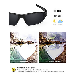 BLAZERBUCK Polarized Replacement Lenses & Sock Kit for Oakley Flak 2.0 OO9295 - Black