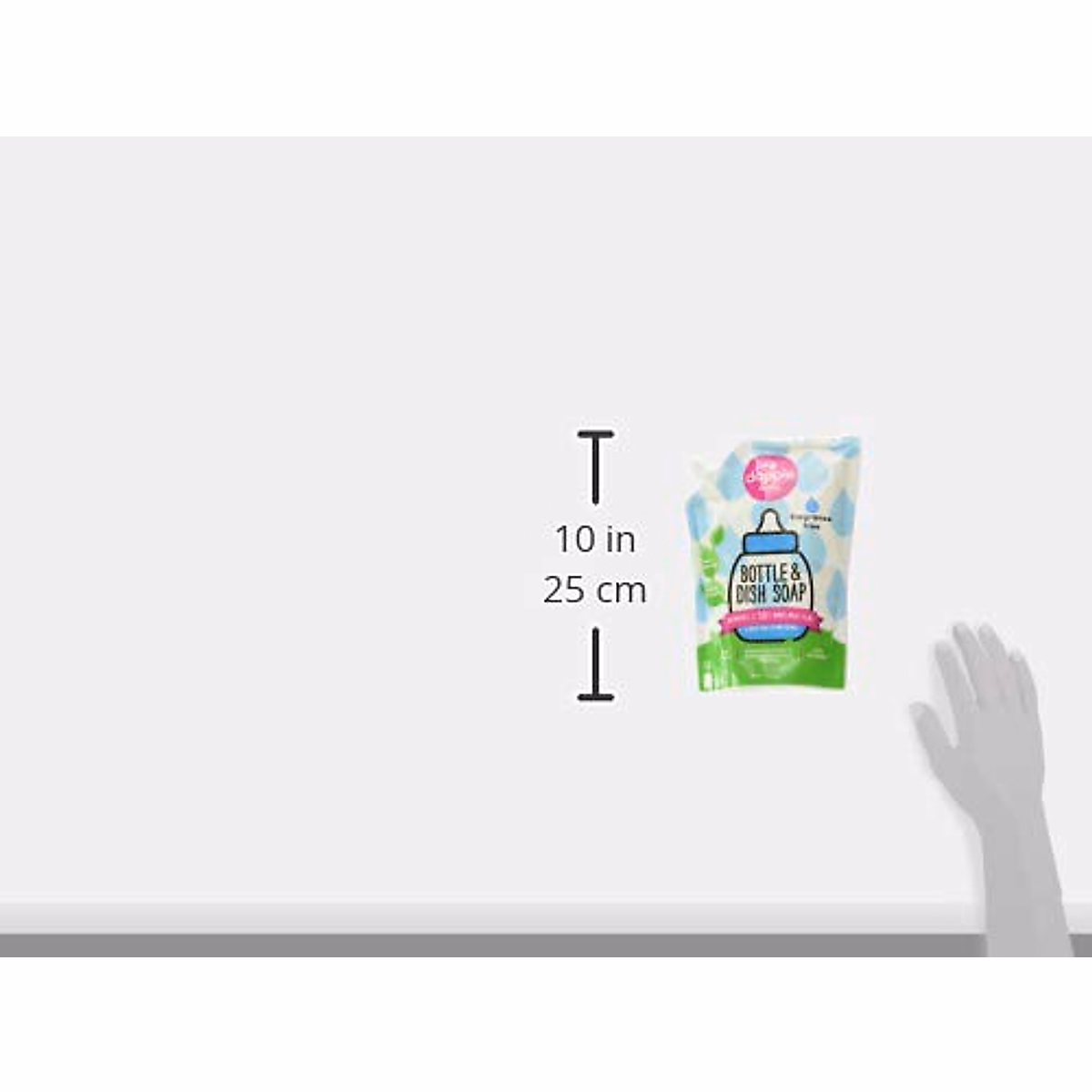 Dapple Refill Pack Baby Bottle and Dish Liquid, Fragrance Free, 34 Fluid Ounce